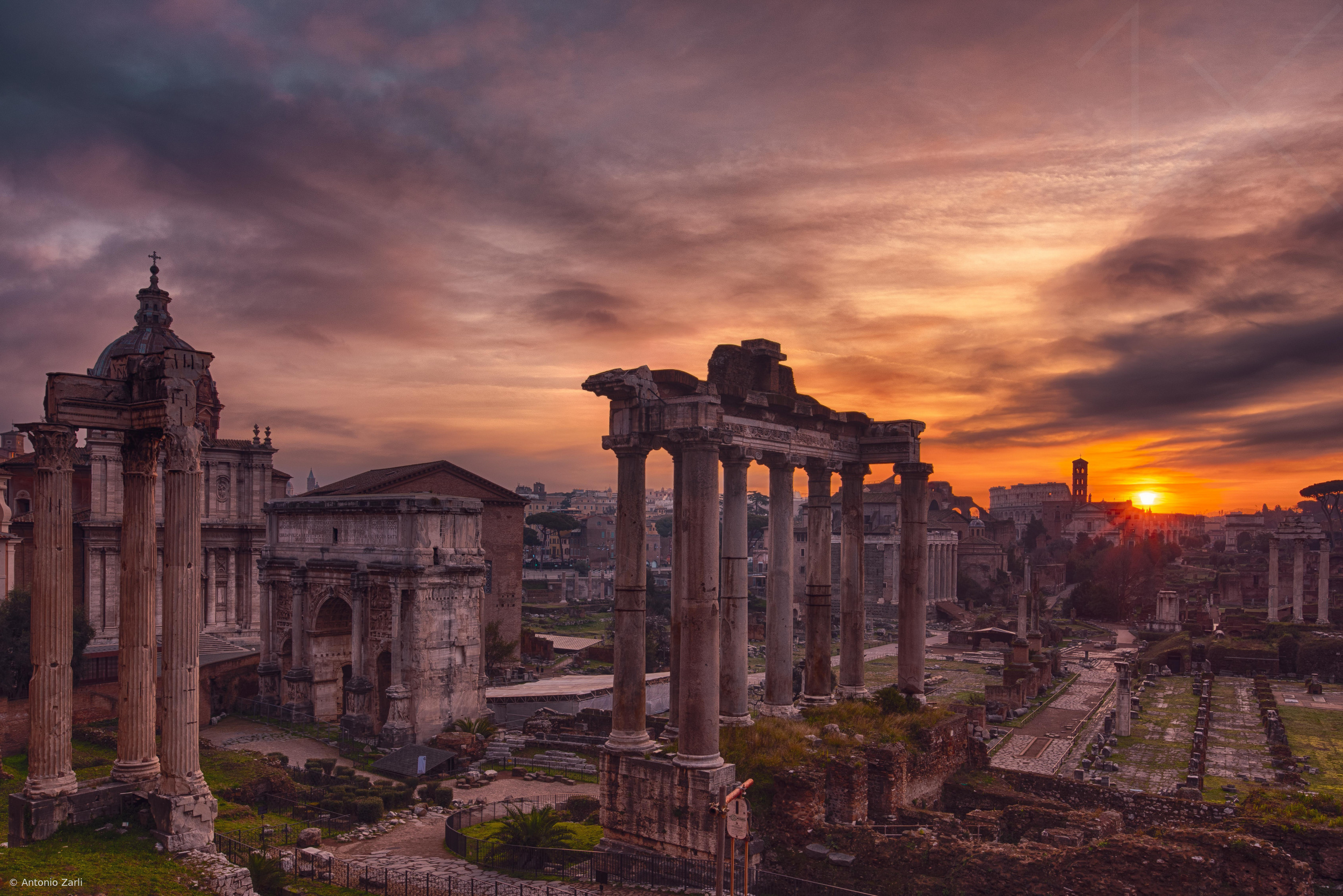 Sunrise over Ancient Rome by Antonio Zarli