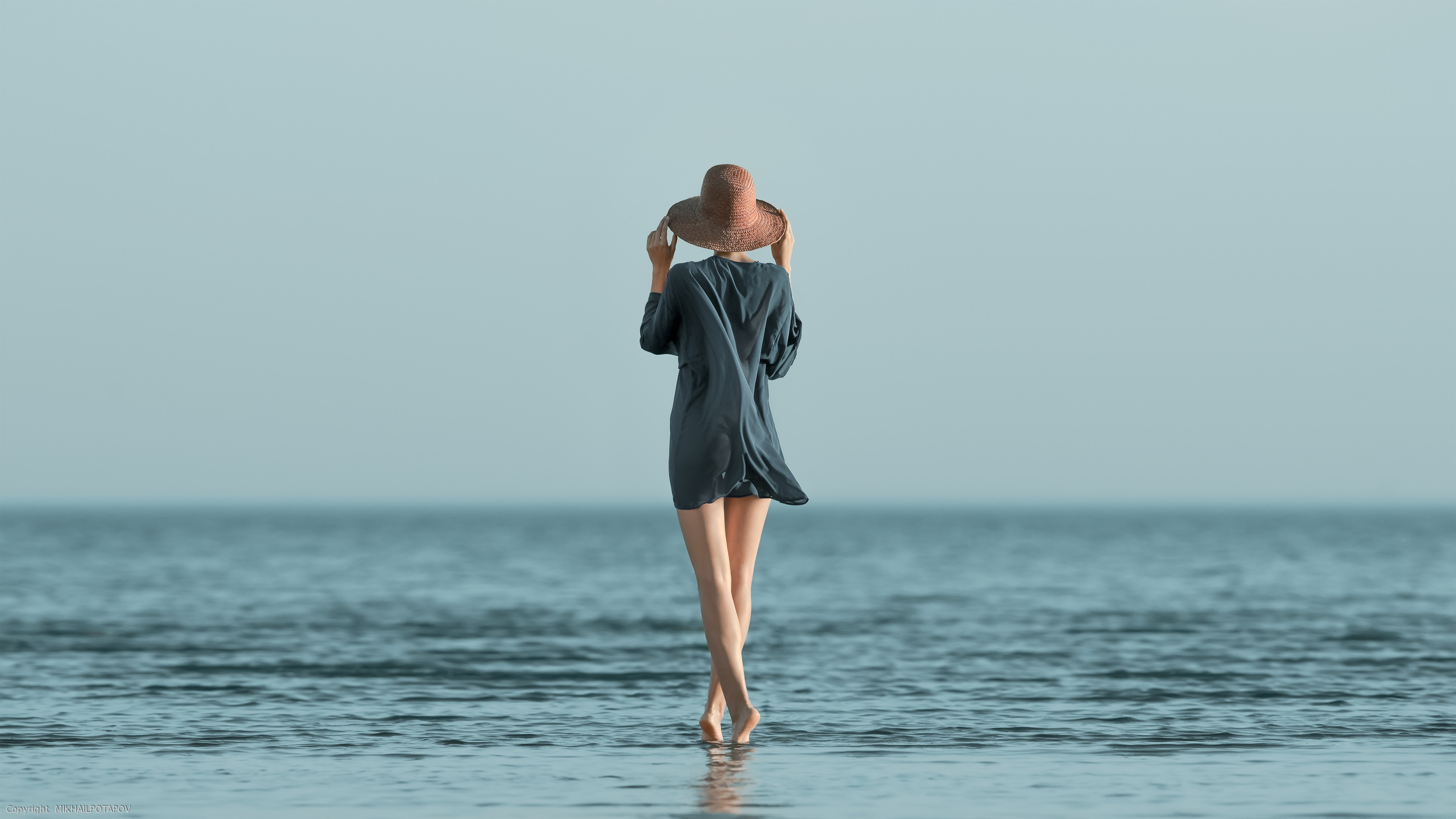Portrait of girl at sea "Summer" by MIKHAIL POTAPOV