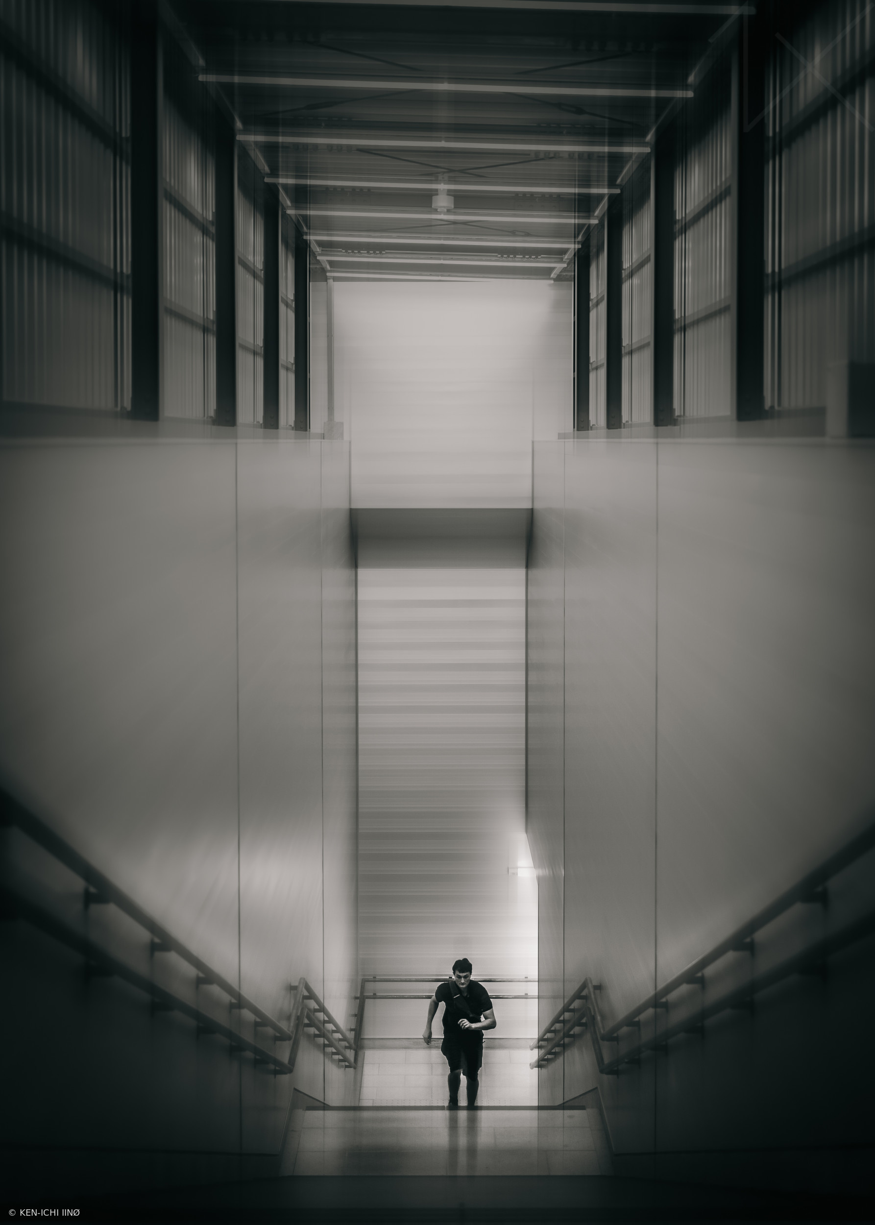 STAIRS LEADING TO THE GROUND by KEN-ICHI IINØ