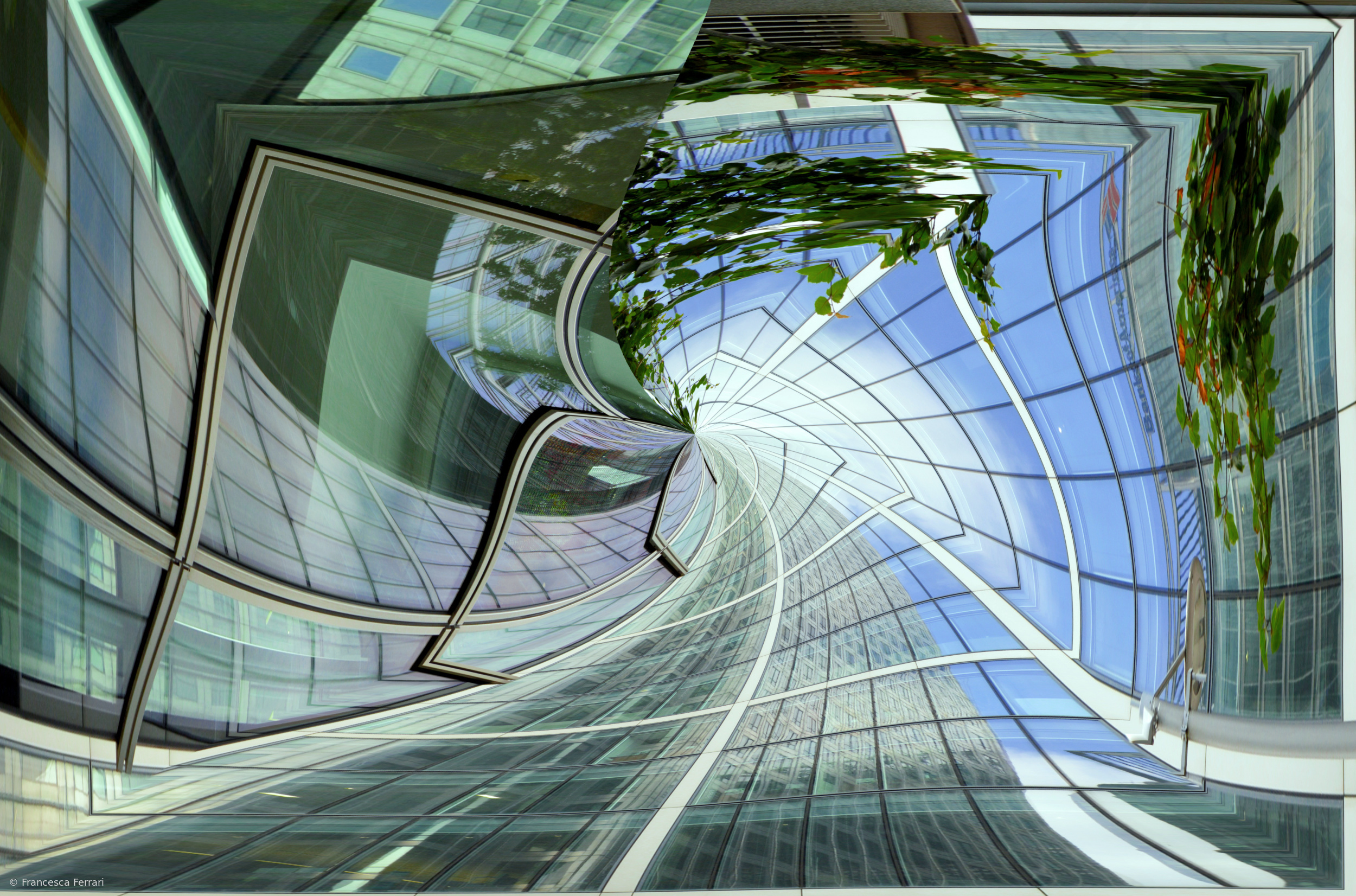 Different shaped and colored glass buildings in London by Francesca Ferrari