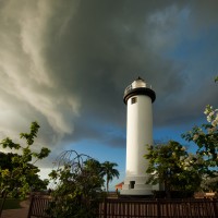 1x - Swirling Clouds at the Rincon Lighthouse, Puerto Rico by Brian ...