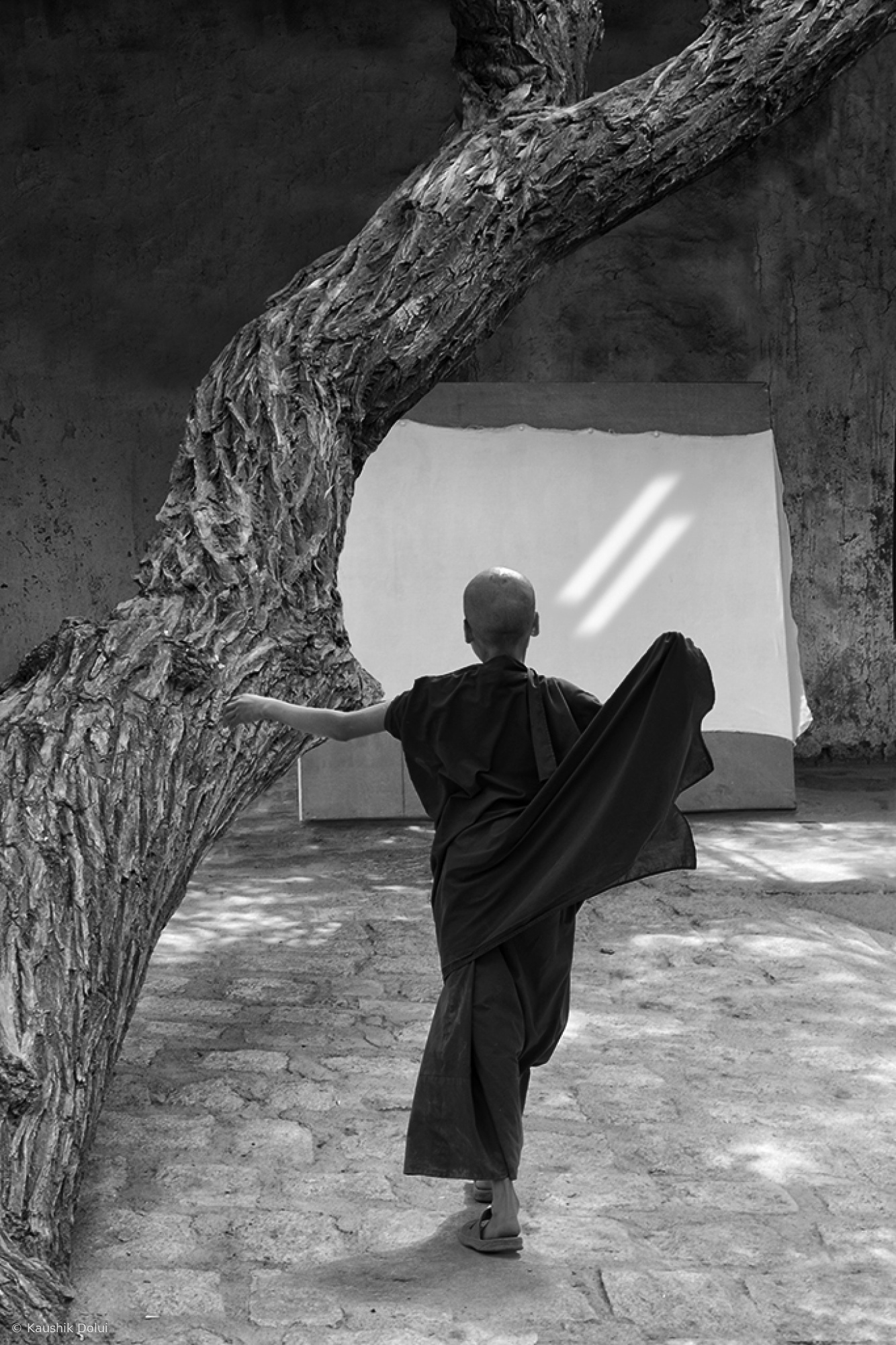 Parallel lines of light by Kaushik Dolui