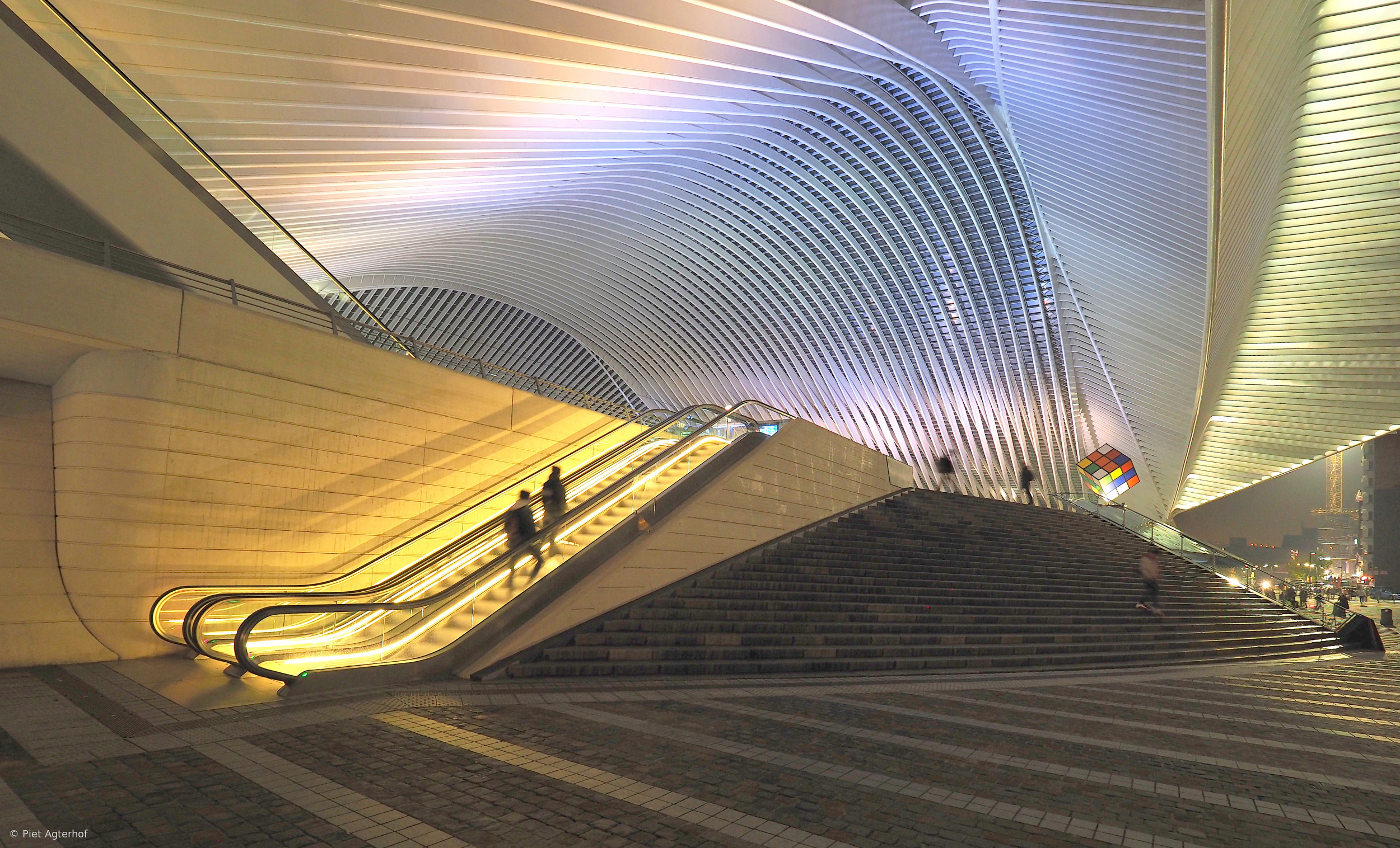 Station Luik ,werk van Calatrava by Piet Agterhof