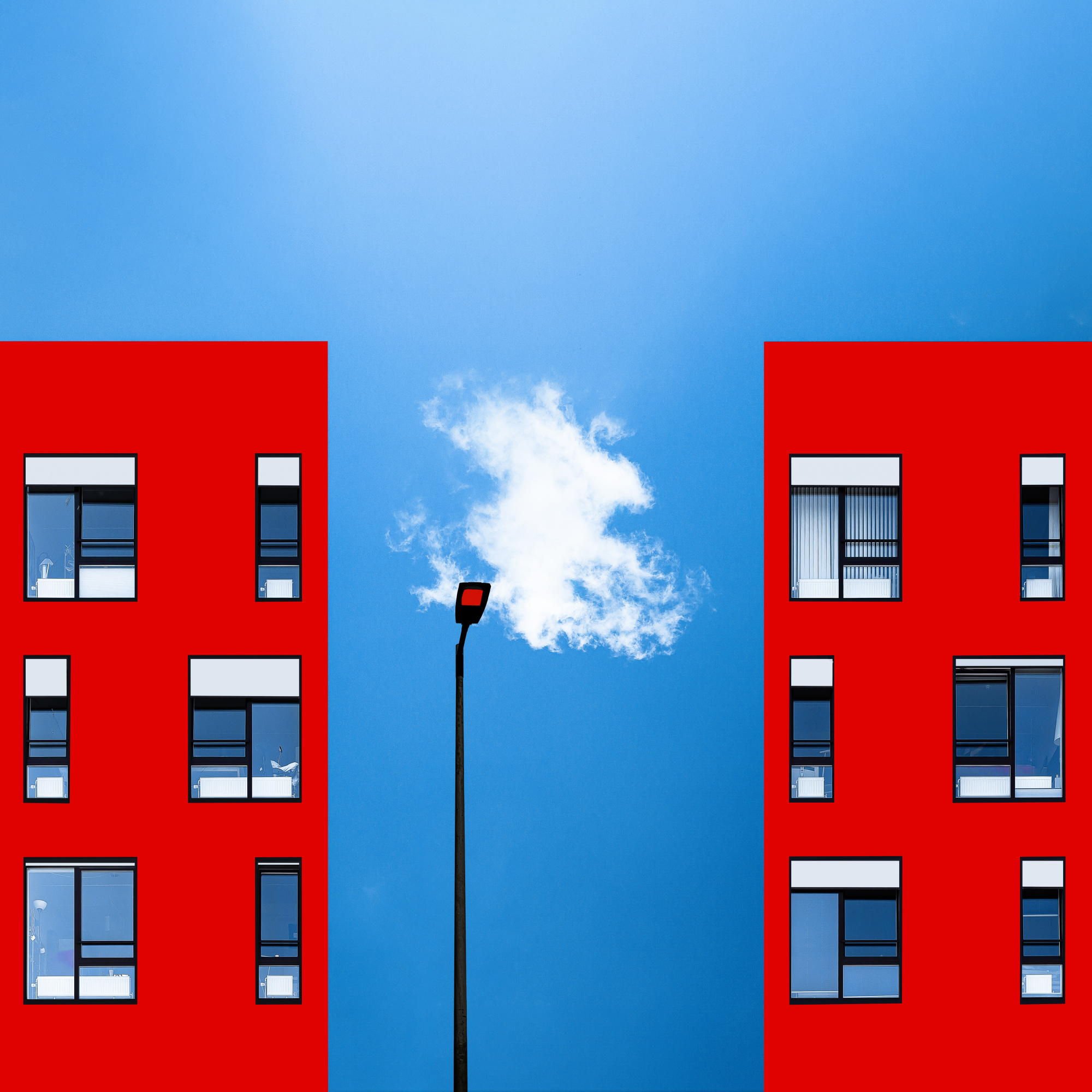 Blue and red by Inge Schuster